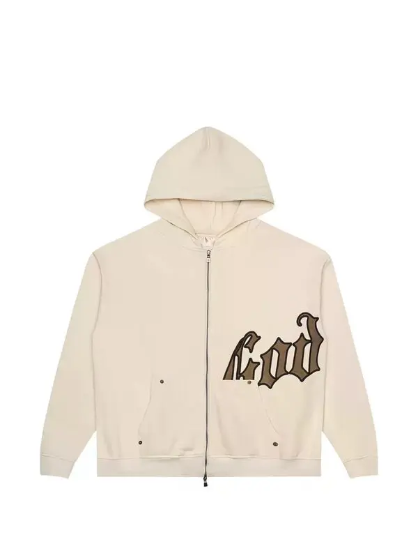GODSPEED Logo Drawstring Hooded Sweatshirt - Neutrals