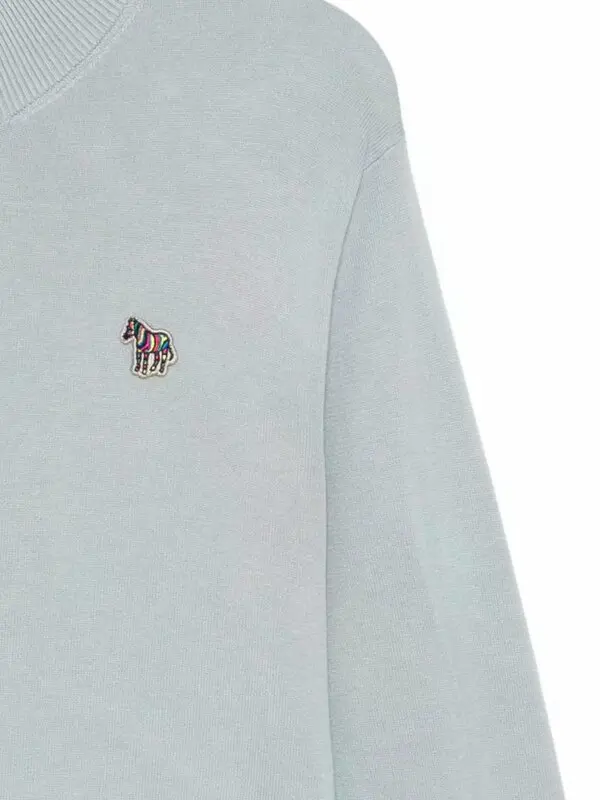 Paul Smith Zebra Logo Cotton Half-zip Sweater