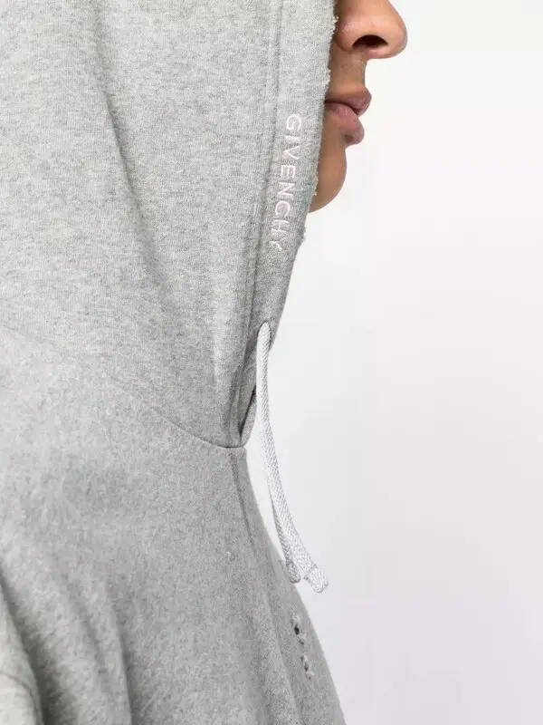 Givenchy Logo Embroidered Distressed Cotton Hoodie
