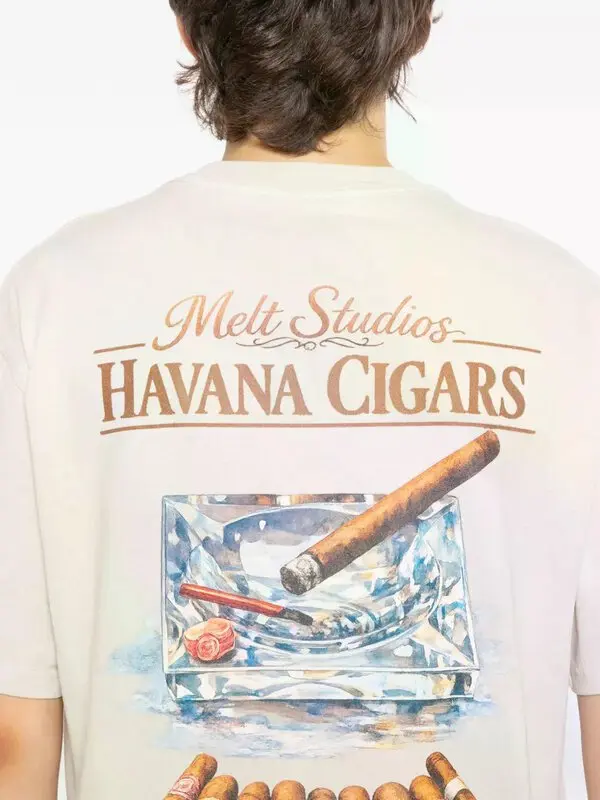 MELT Cigar-print T-shirt - Neutrals