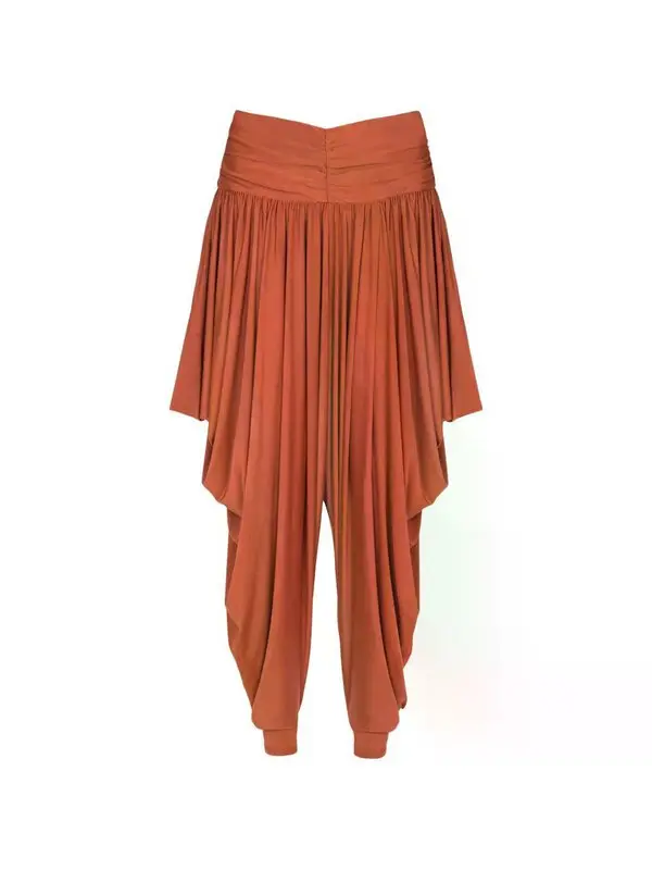 Balmain Pleated Tape Trousers - Red