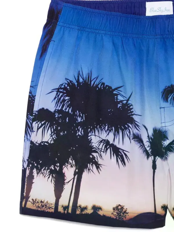 BLUE SKY INN Sunset Print Swim Shorts - Blue