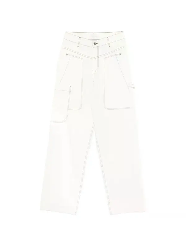 Liu Jo Topstitched Trousers - Neutrals
