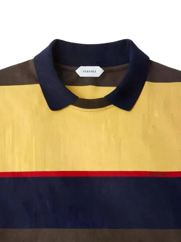 Versace Striped Cotton-jersey T-shirt