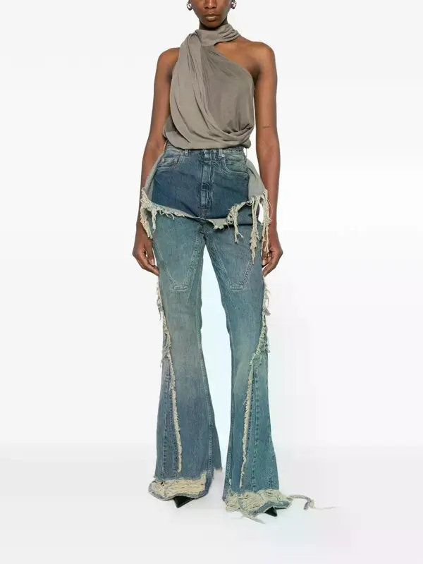 Rick Owens Distressed Flared Jeans