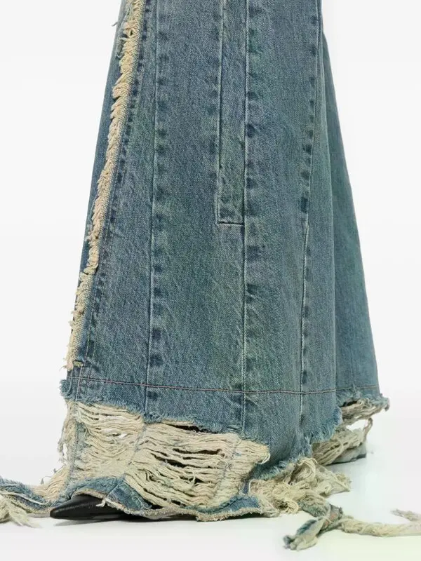 Rick Owens Distressed Flared Jeans