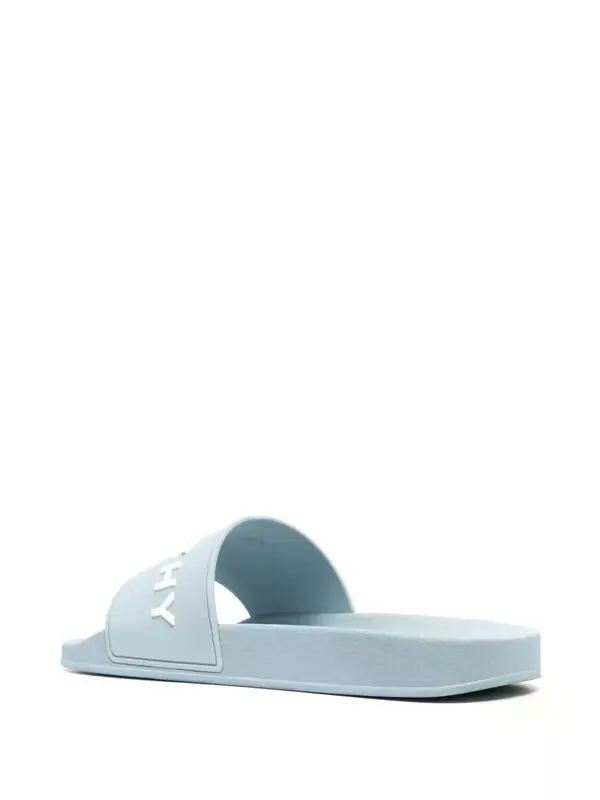 Givenchy Logo-embossed Sliders - Blue