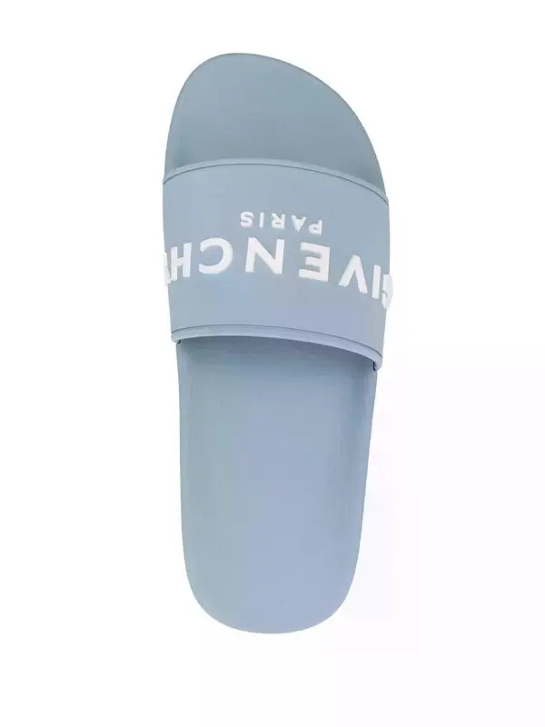 Givenchy Logo-embossed Sliders - Blue