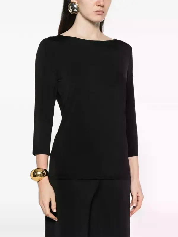 Marella Round Neck Three-quarter Sleeve Top