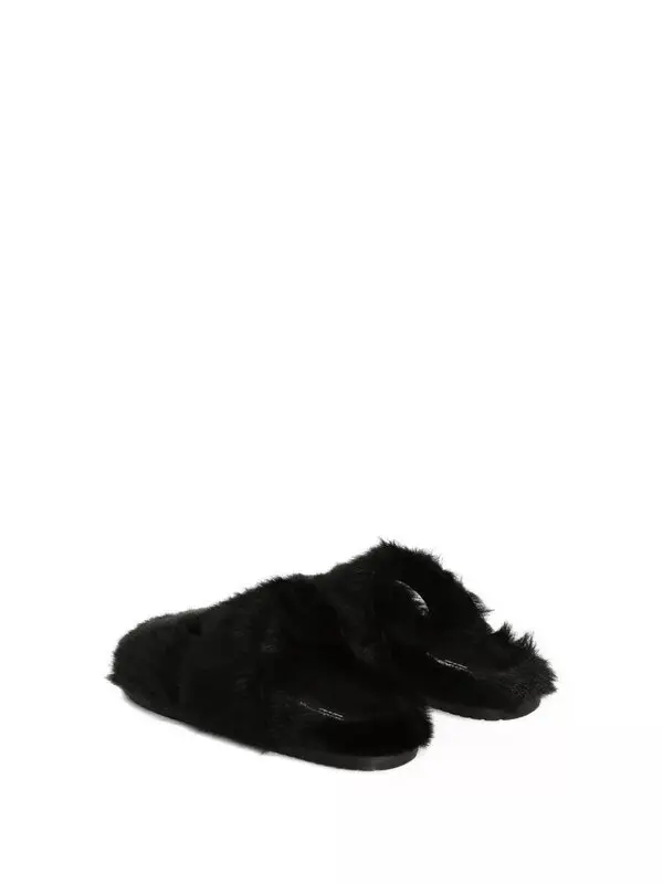Dolce & Gabbana Kid Goat Fur Slides