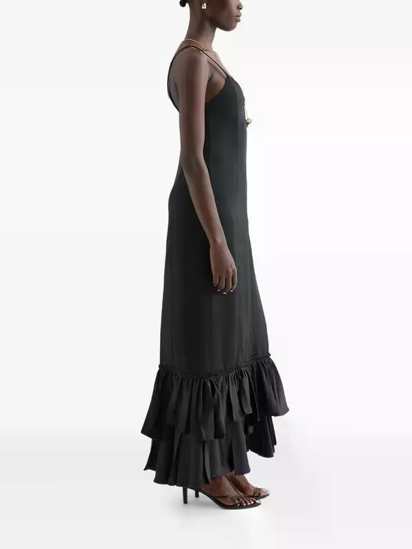 JIL SANDER Bottom-ruffles Dress - Black