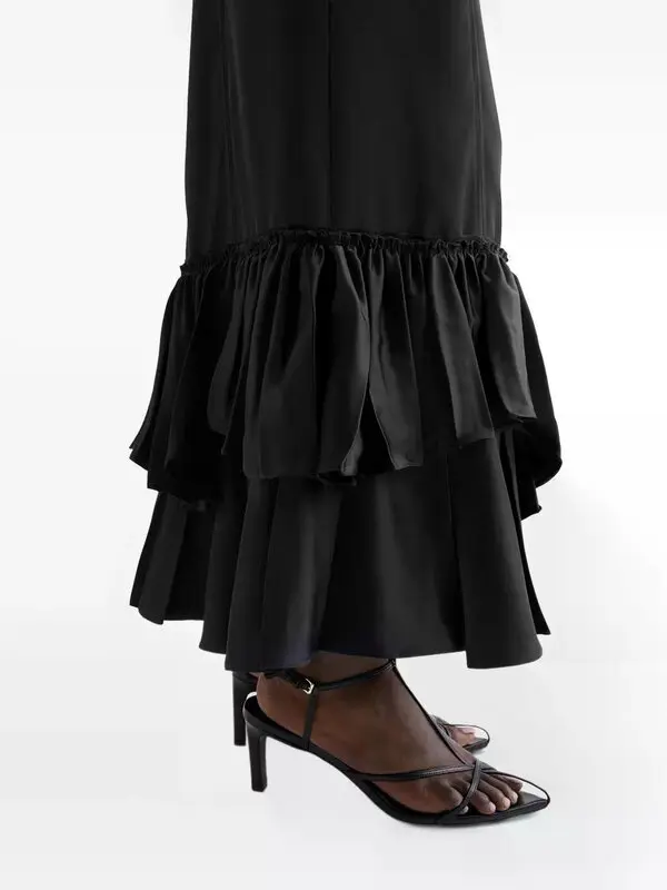 JIL SANDER Bottom-ruffles Dress - Black