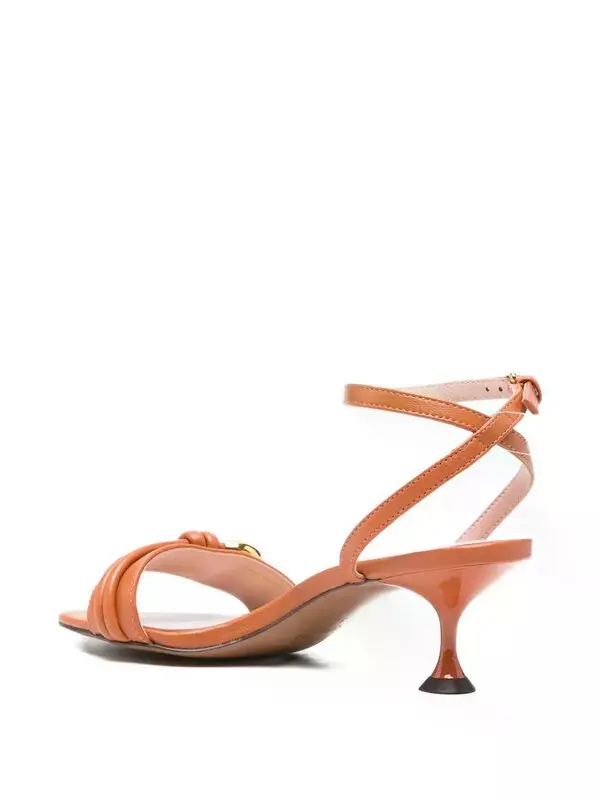 COCCINELLE Knot Leather Sandals - Brown