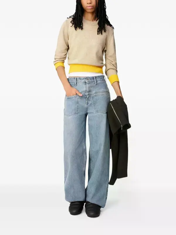 Axel Arigato Rina Crew-neck Sweater With Yellow Detail