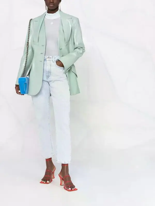 Off-White Diag-print Cropped Jeans