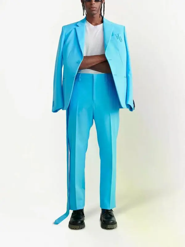 Off-White Tailored Straight-leg Trousers - Blue