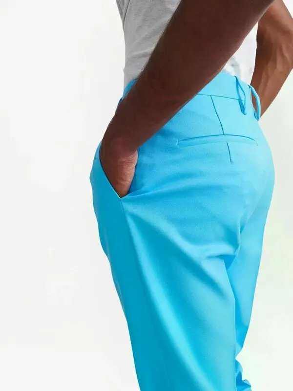 Off-White Tailored Straight-leg Trousers - Blue