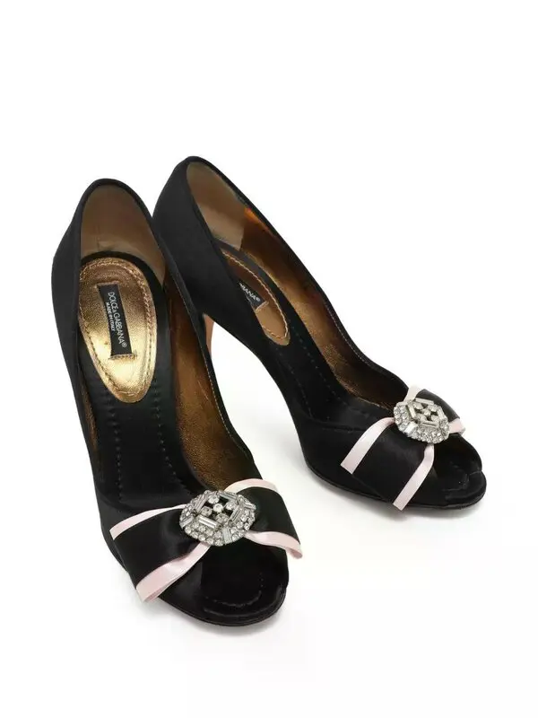 Dolce & Gabbana Satin Embellished Stiletto Pumps