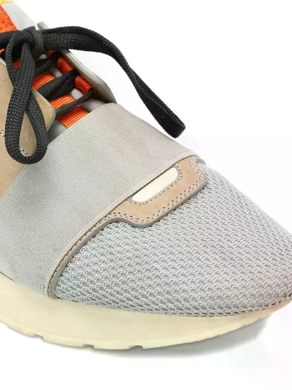 Balenciaga Race Runner Leather Trainers - Grey
