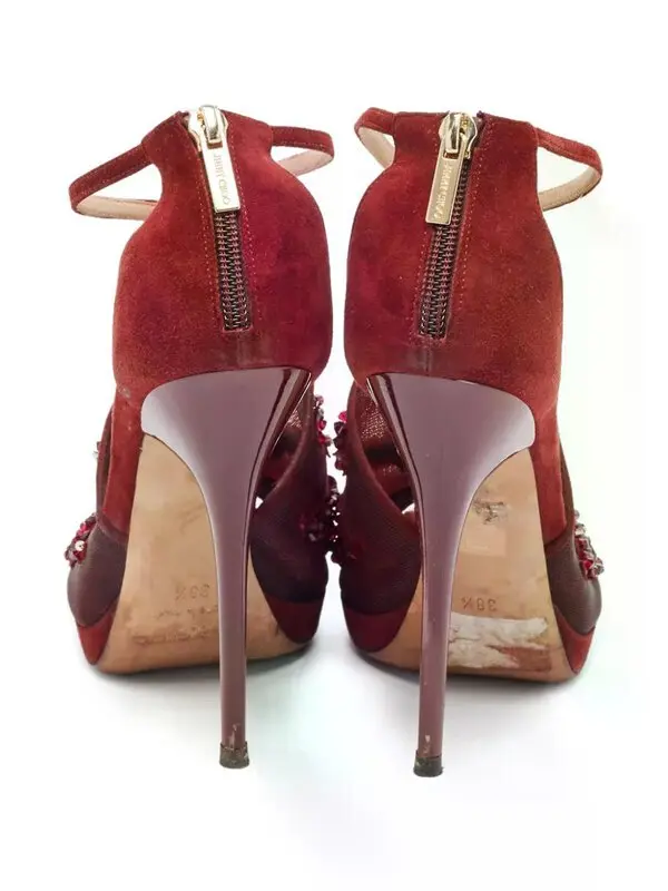JIMMY CHOO 125mm Beaded Heeled Sandals