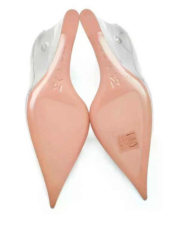 Amina Muaddi Transparent Wedge Pumps - Neutrals
