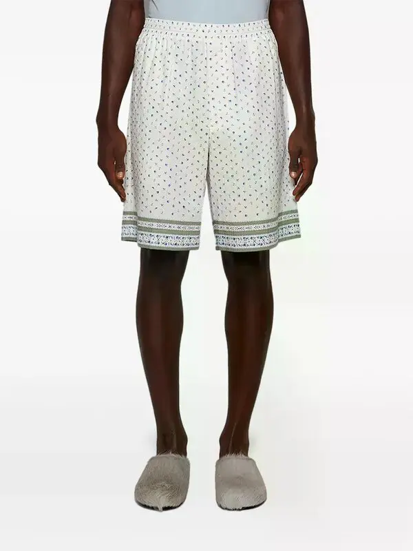 Givenchy Cotton Tailored Shorts With All-over Floral Print