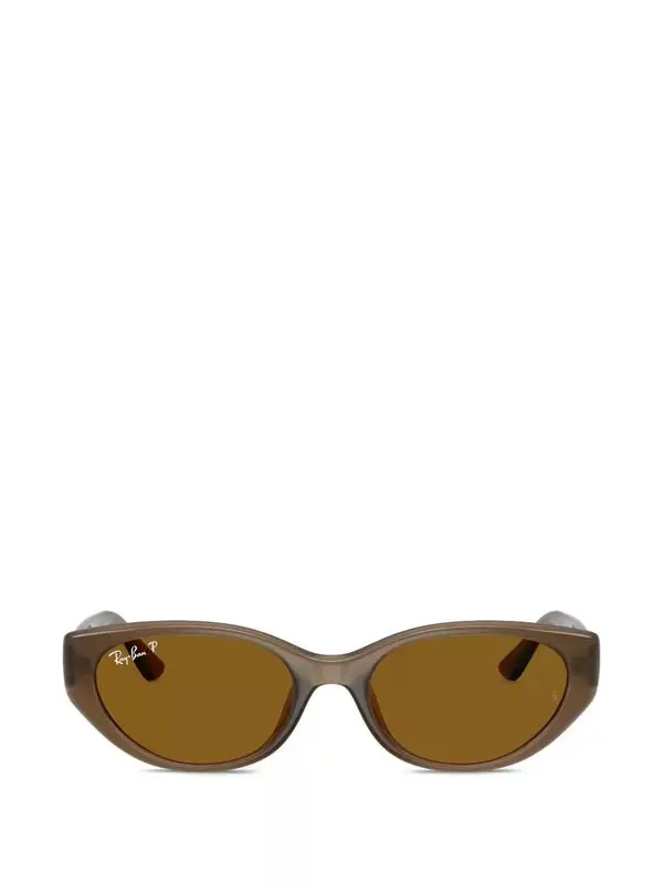 Ray-ban Oval Frame Sunglasses - Neutrals