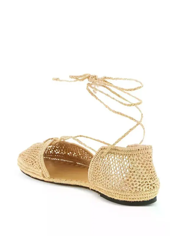 ODISSI Braided Lace-up Flats