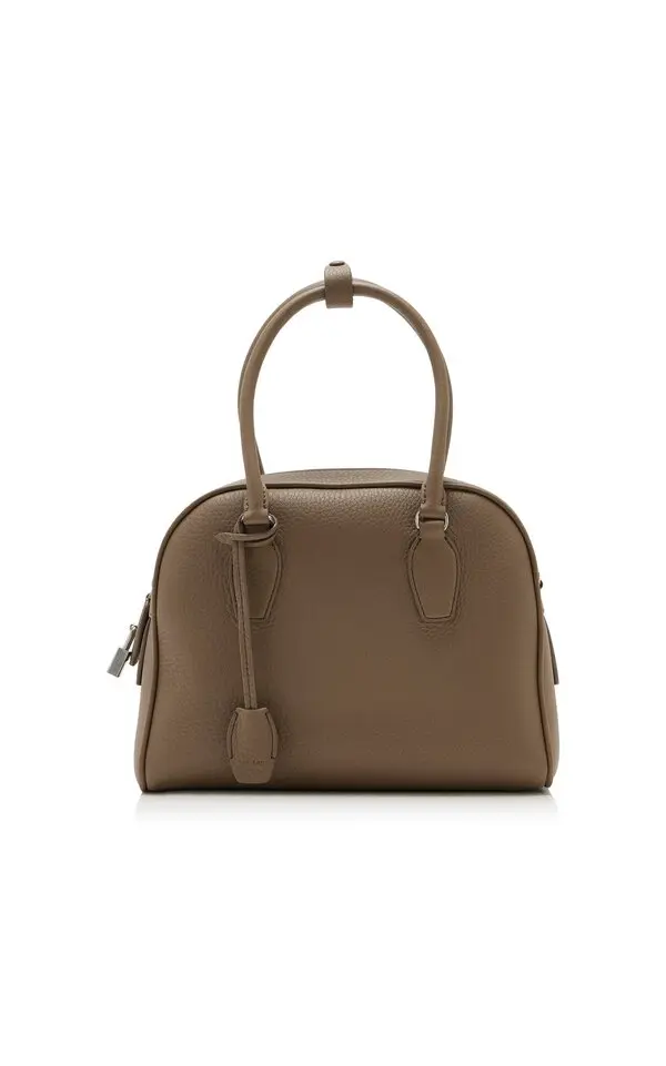 THE ROW India Leather Bowling Bag - Brown