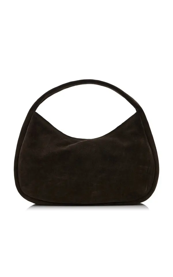 ST. AGNI Large Suede Bon Bon Bag - Brown