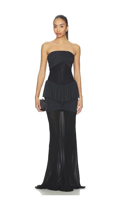 ANIYE RECORDS Ottha Long Dress - Black