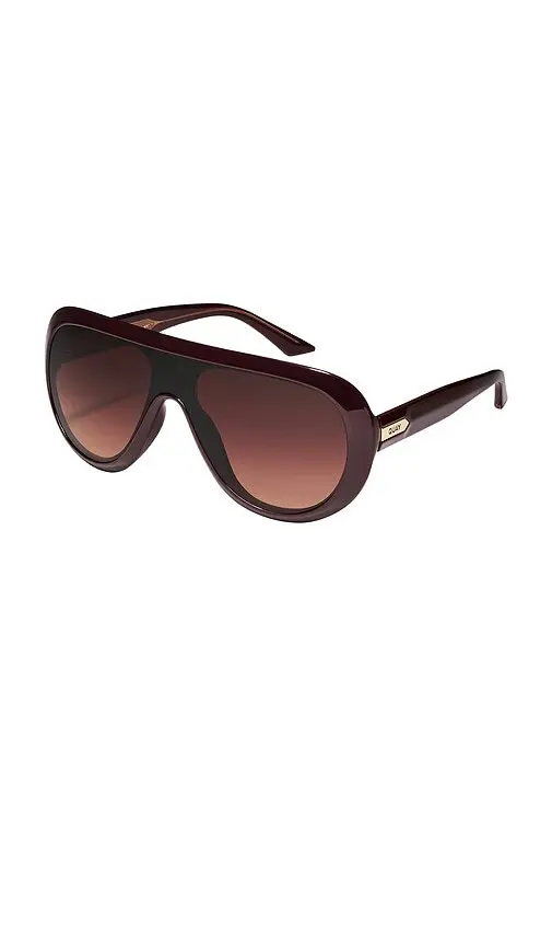 Quay Set List Aviator Sunglasses - Brown