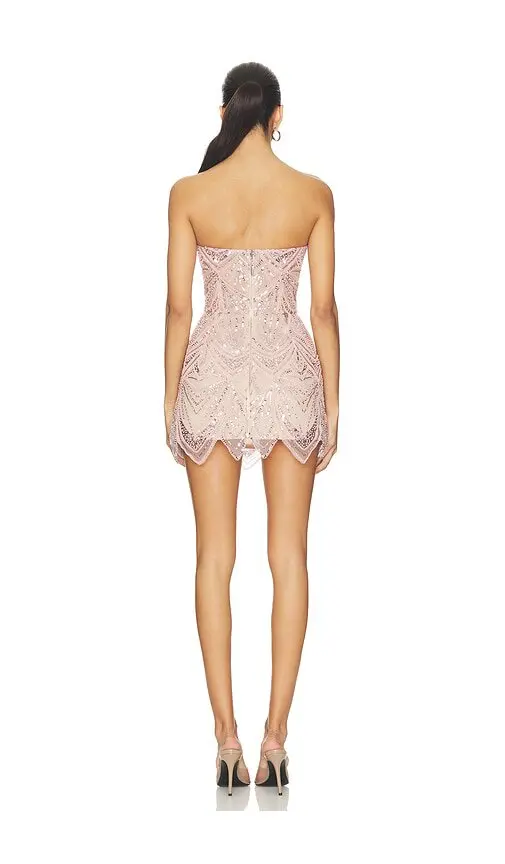BRONX BANCO Embellished Strapless Mini Dress
