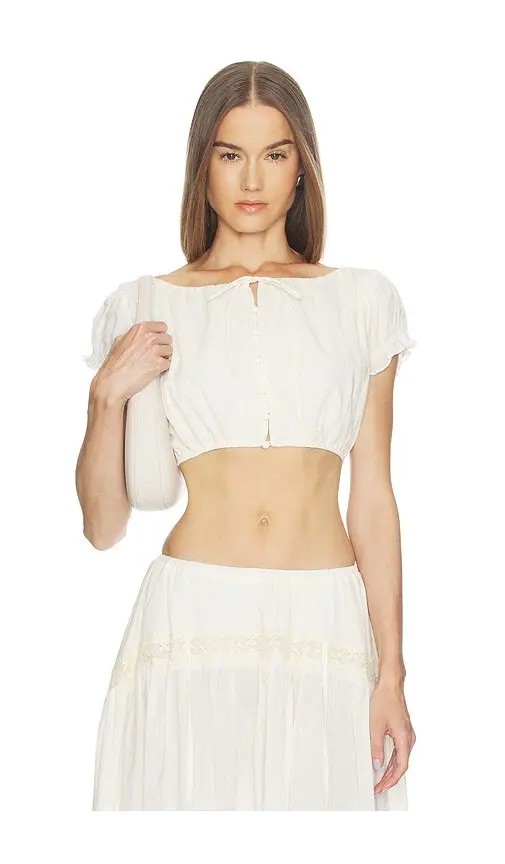 LOBA Cecilia Cropped Shirt - Ivory