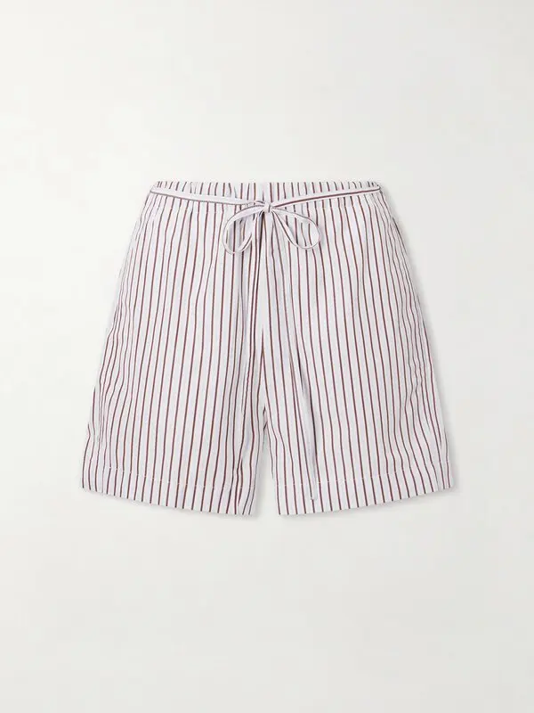 Loulou De Saison Lory Striped Cotton-poplin Shorts - Multi