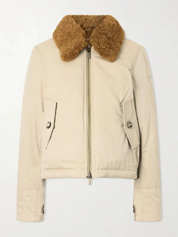 Burberry Shearling-trimmed Down Jacket
