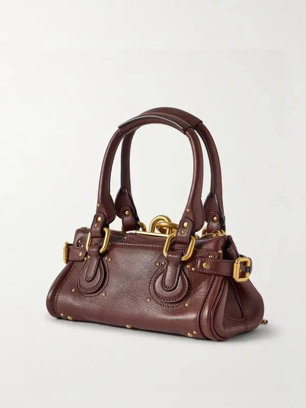 Chloé Paddington Embellished Leather Tote - Brown
