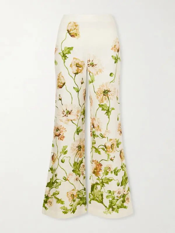 Cara Cara Floral-print Linen Wide-leg Trousers - Multi
