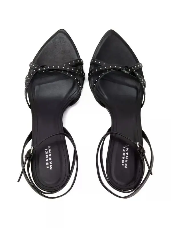 Isabel Marant Étoile Adole Studded Leather Sandals - Black