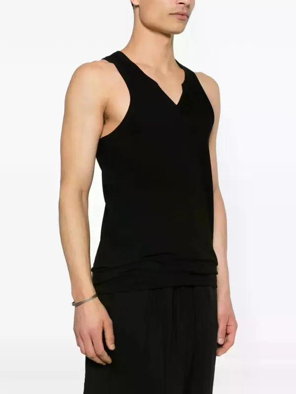Yohji Yamamoto V-neck Tank Top