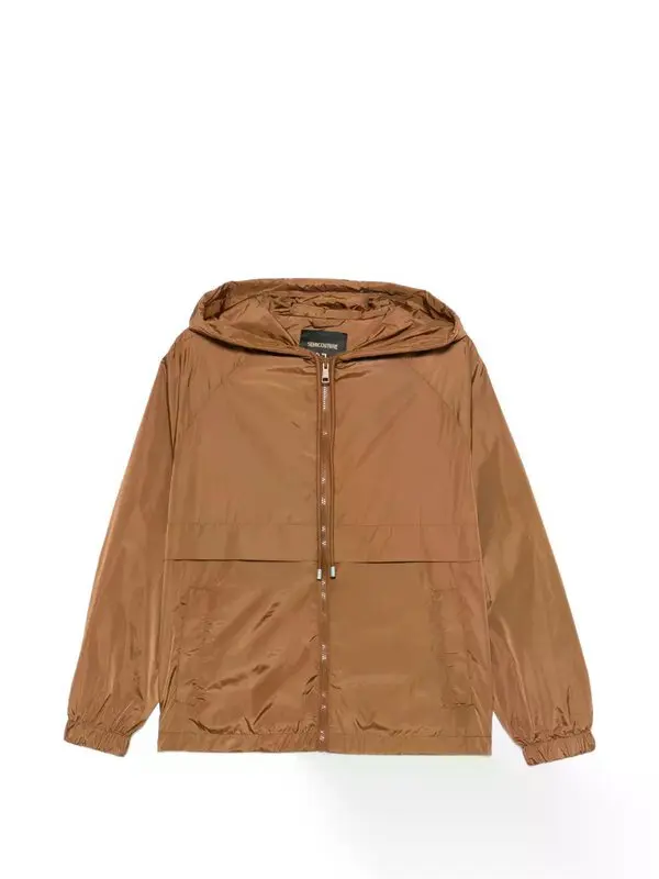 SEMICOUTURE Zip-up Hooded Jacket With Front Flap