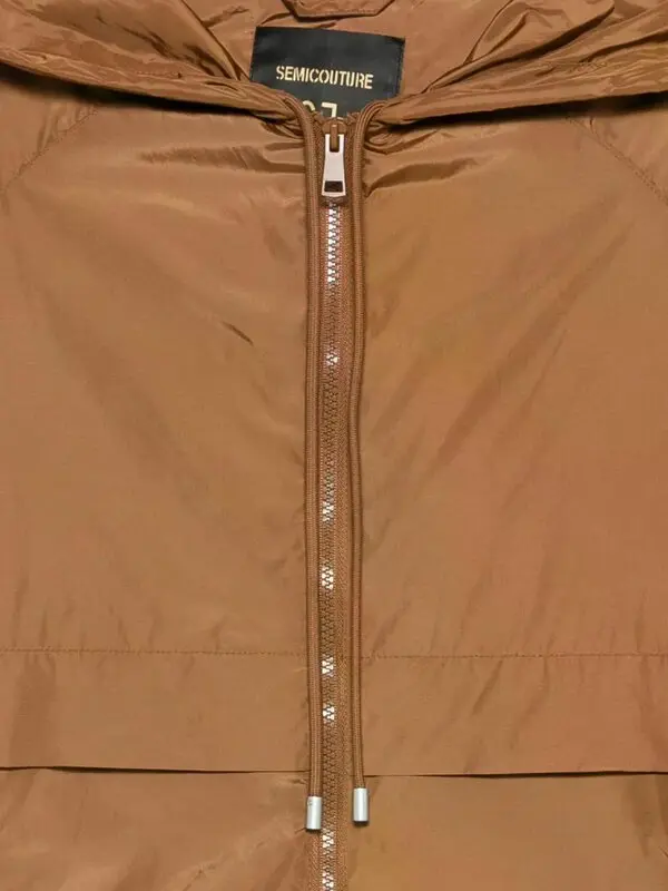 SEMICOUTURE Zip-up Hooded Jacket With Front Flap