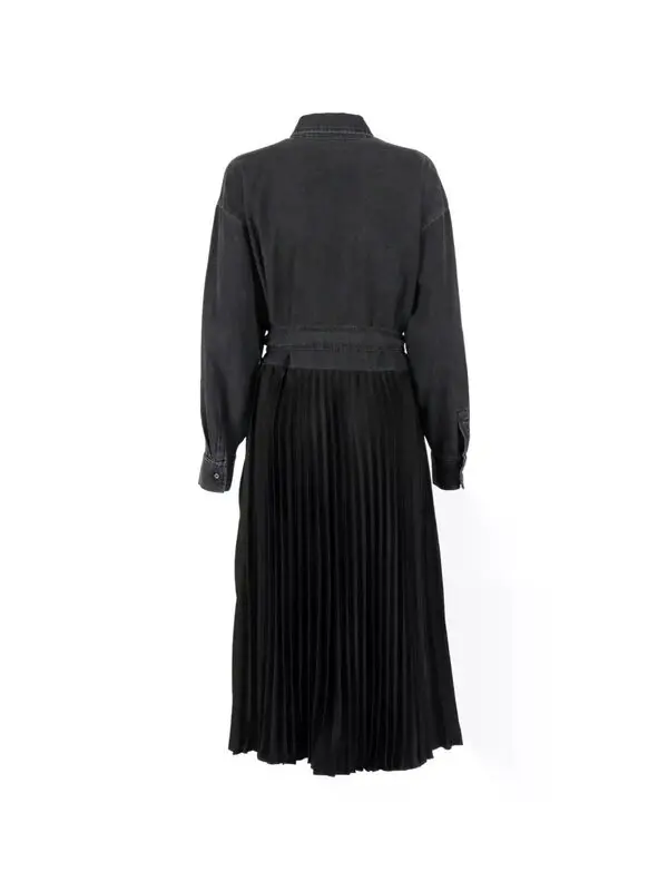 Max Mara Belted Pleated Shirt Dress