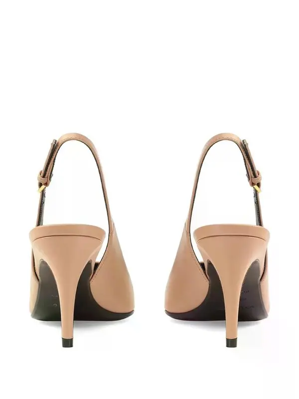 SERGIO ROSSI Pointed Toe Buckle Slingback Pumps