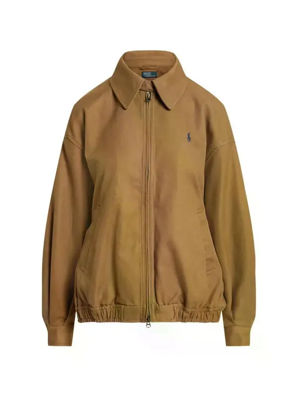 Polo Ralph Lauren Zip Jacket With Pony Embroidery - Brown