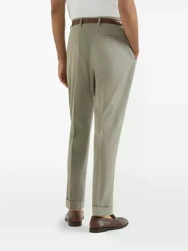 Brunello Cucinelli Pleated Cotton Trousers