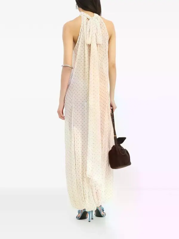 ROTATE BY BIRGER CHRISTENSEN Cream Polka Dot Balloon Jumpsuit - Neutrals