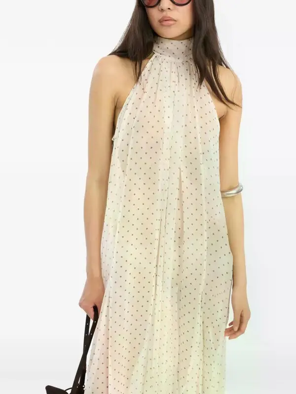 ROTATE BY BIRGER CHRISTENSEN Cream Polka Dot Balloon Jumpsuit - Neutrals