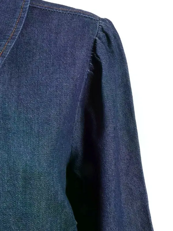 7 For All Mankind Puff Sleeve Denim Shirt