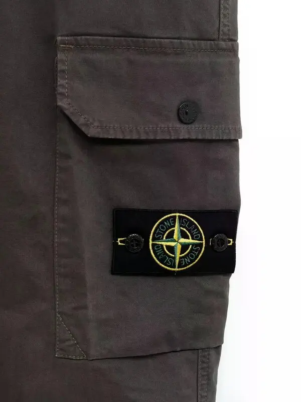 Stone Island Logo-patch Cargo Pants - Grey